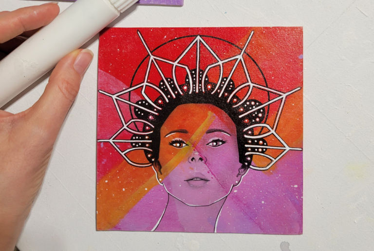 Rice Paper Collage and Acrylic Paint Art Technique — Messy Ever After